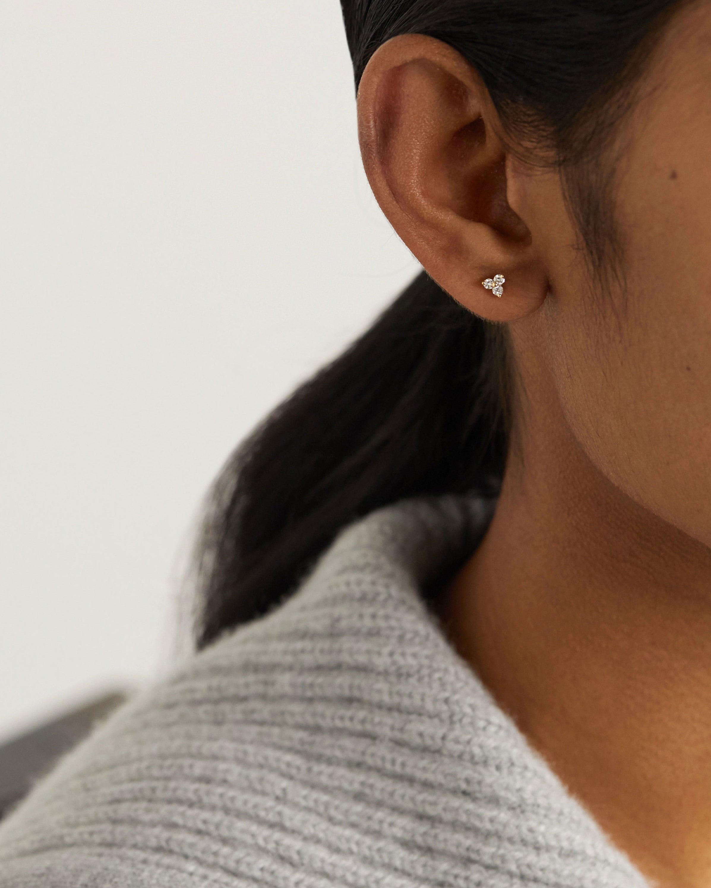 Linea Princess Martini Diamond Stud Earrings